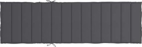 vidaXL Poduška na lehátko 200 x 60 x 3 cm oxfordská látka [314217] Barva: antracitová