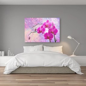 Obraz na plátně, Základní abstrakce orchidejí - 120x80 cm