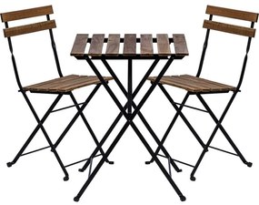 Stilista 87068 STILISTA Zahradní bistro set 2 židle + stůl, dřevo/kov