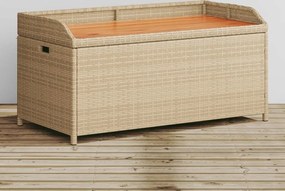 vidaXL Úložná lavice černá 100 x 50 x 52 cm polyratan a akáciové dřevo [365949] Barva: Mix béžová