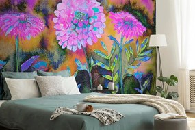Samolepící tapeta nádherné květiny - 225x150 cm