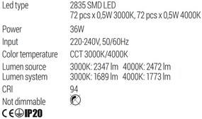 Světla a lustry REDO GROUP Redo SOLERA 01-3592 LED lustr nad stůl 36W/CCT 3000K/4000K