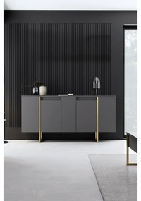 Skříňka Luxe Anthracite and Gold
