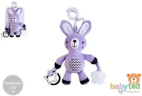 BABYTED Chrastítko Zajíček / Plyš / 30 cm / od 0 měsíců