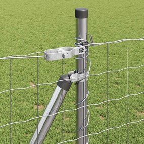 Zahradní euro plot s betonovým základem 10 x 0,8 m Stříbrná 3351053