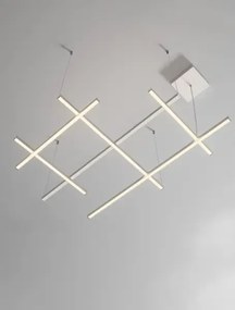 LED stmívatelný bílý designový lustr Pace