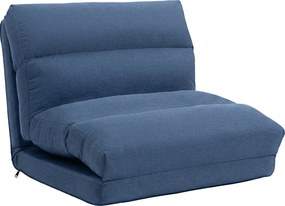 HOMCOM 1místné sklápěcí křeslo – 5 poloh, nosnost 120 kg, tmavě modré, 70 × 72 × 56 cm | Aosom