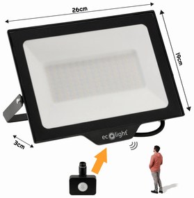 ECOLIGHT LED reflektor 100W 2v1 - studená bílá