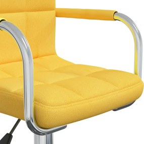 Otočná kancelářská židle hořčicově žlutá textil 334736