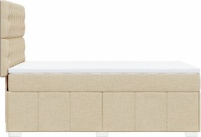 Box spring postel s matrací krémová 100 x 200 cm textil 3291591