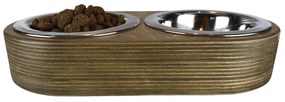 Wook | misky s dřevěným stojanem 2x 0,2l barva: cedr