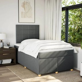 Box spring postel s matrací tmavě šedá 120x190 cm textil 3291220