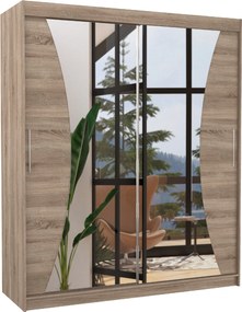 ADRK Furniture Posuvná skříň s zrcadlem CHARLOTTE 180 ADRK-SW-CHA-T-180