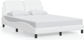 Rám postele s LED bez matrace Zadar bílý 140 x 190 cm 3214104
