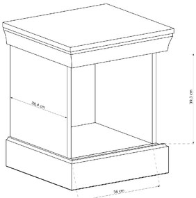 Ložnice Antica K | sestava A | 7 dílů | kraft zlatý