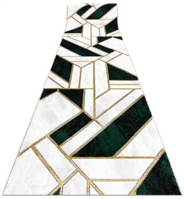 Běhoun EMERALD 1015 Geometrický moderní krémový zelený zlatý Šíře: 100 cm