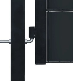 Plotová branka PVC a ocel 100 x 204 cm antracitová 145236