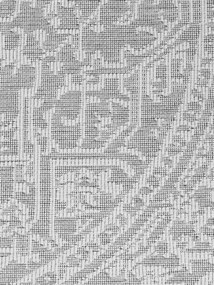 NORTHRUGS, Kusový koberec Duet Kona 106249 White/Gray kruh - na ven i na doma, 160x160 (průměr) kruh, šedá, chodba / předsíň