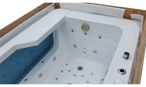 BPS-koupelny Hydromasážní vana HYD-NE912WH 170x90 BÍLÁ s ohřevem vody