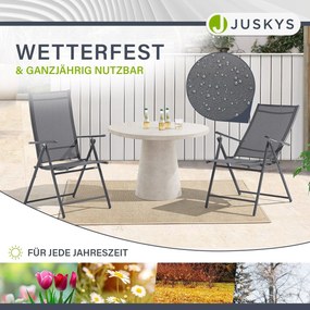 Juskys Skládací zahradní židle Calena Barva: antracitová, Velikost: 2 ks