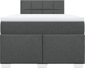 Box spring postel s matrací tmavě šedá 120x190 cm textil 3288128