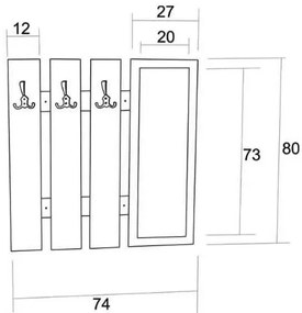 BRADOP Věšáková stěna D10