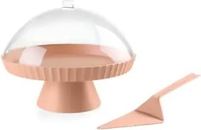 BlimPlus Alzata Agora pink sand / Dortový podnos s poklopem / O 30 cm