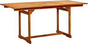 Zahradní jídelní stůl (120–170) x 80 x 75 cm masivní akácie 316568