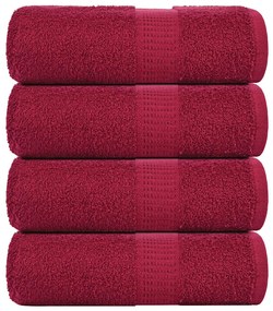Ručníky pro hosty FROGN 4 ks bordó 30x50 cm 360 g/m² 136732