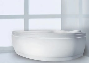Besco Akrylátová asymetrická rohová vana Delfina 166x107 Barva: Bílá, Rozměry (cm): 166x107, Orientace: Pravá