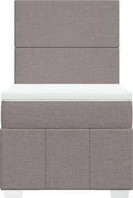 Box spring postel s matrací taupe 100 x 200 cm textil 3293876