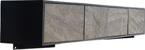 Designový závěsný TV stolek Quillon 200 cm přírodní kámen