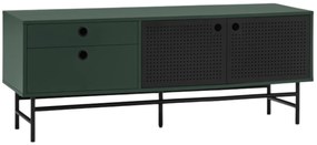 OnaDnes -20% Tmavě zelený lakovaný TV stolek Teulat Punto 140 x 40 cm