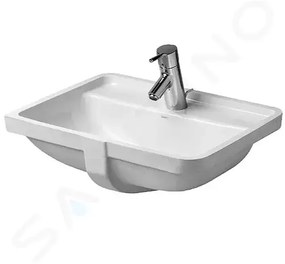 DURAVIT - Starck 3 Umyvadlo zápustné 490x365 mm, s přepadem, s otvorem pro baterii, bílá (0302490000)