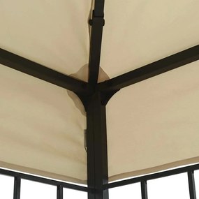 Altán se světelnými LED řetězy 3 x 4 m krémový 3070321