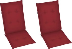 vidaXL Zahradní polohovací židle s poduškami 2 ks masivní akácie [3064068] Barva: Šedá