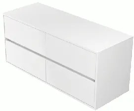 Cersanit Crea, skříňka pod umyvadlo s deskou 120cm, bílá, S931-002
