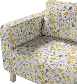Potah na pohovku IKEA  Karlstad 2-místná, nerozkládací, krátký barva žlutá látka pletený vzor, vzorované