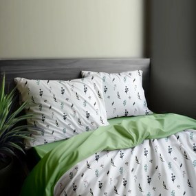 Ervi Bavlněné povlečení oboustranné - Louka snů 2/světle zelené