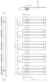 Sapho - Koupelnový radiátor SILVANA 561W/230V 50x123 cm matná černá