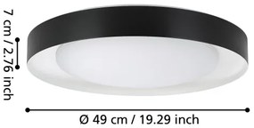 Eglo 99783 - LED Stmívatelné stropní svítidlo LAURITO LED/24W/230V 3000-6500K+DO