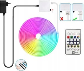 Smart LED pásek NEON RGB-IC 10m, IP65, bluetooth, časovač, ovladač HQ