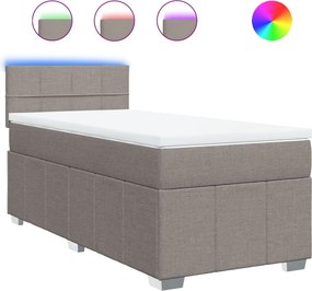 Box spring postel s matrací taupe 100 x 200 cm textil 3289283