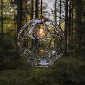 Exkluzivní závěsné svítidlo Element Easy Sphere Natural Barva objímky: Zlatá, Dřevodekor: Černý