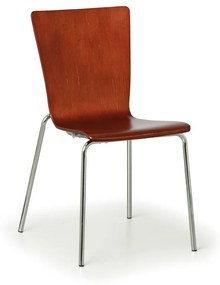 Dřevěná židle CALGARY 3+1 ZDARMA, chromovaná konstrukce, ořech