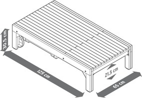 Tchibo - Rozkládací zahradní lehátko »Fleksibel« s pohodlnou prémiovou podložkou - barva: šedá