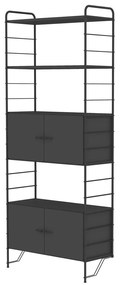 Černý modulární policový systém 82x204 cm Dakota – Tenzo