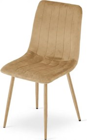 Béžová sametová židle LAVA CAMEL BEIGE
