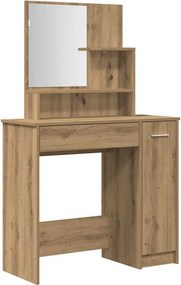 sada toaletního stolku dub artisan kompozitní dřevo 3329192