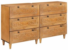 Servírovací skříň 2 ks 120 x 33,5 x 75 cm Hnědá 3310064
